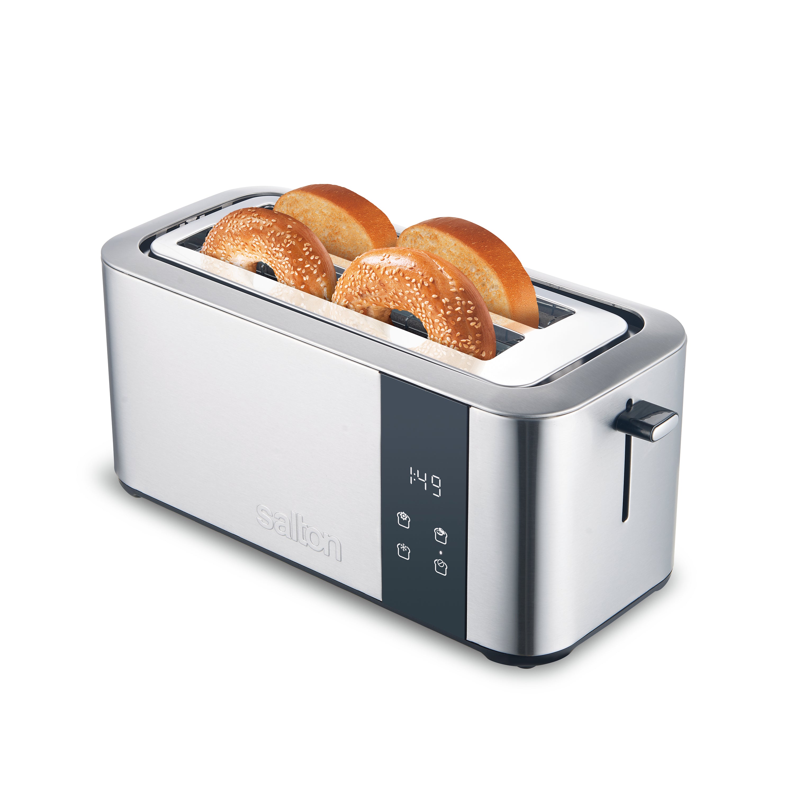 Salton Stainless Steel Countdown Long Slot Toaster | Synergy Home Store